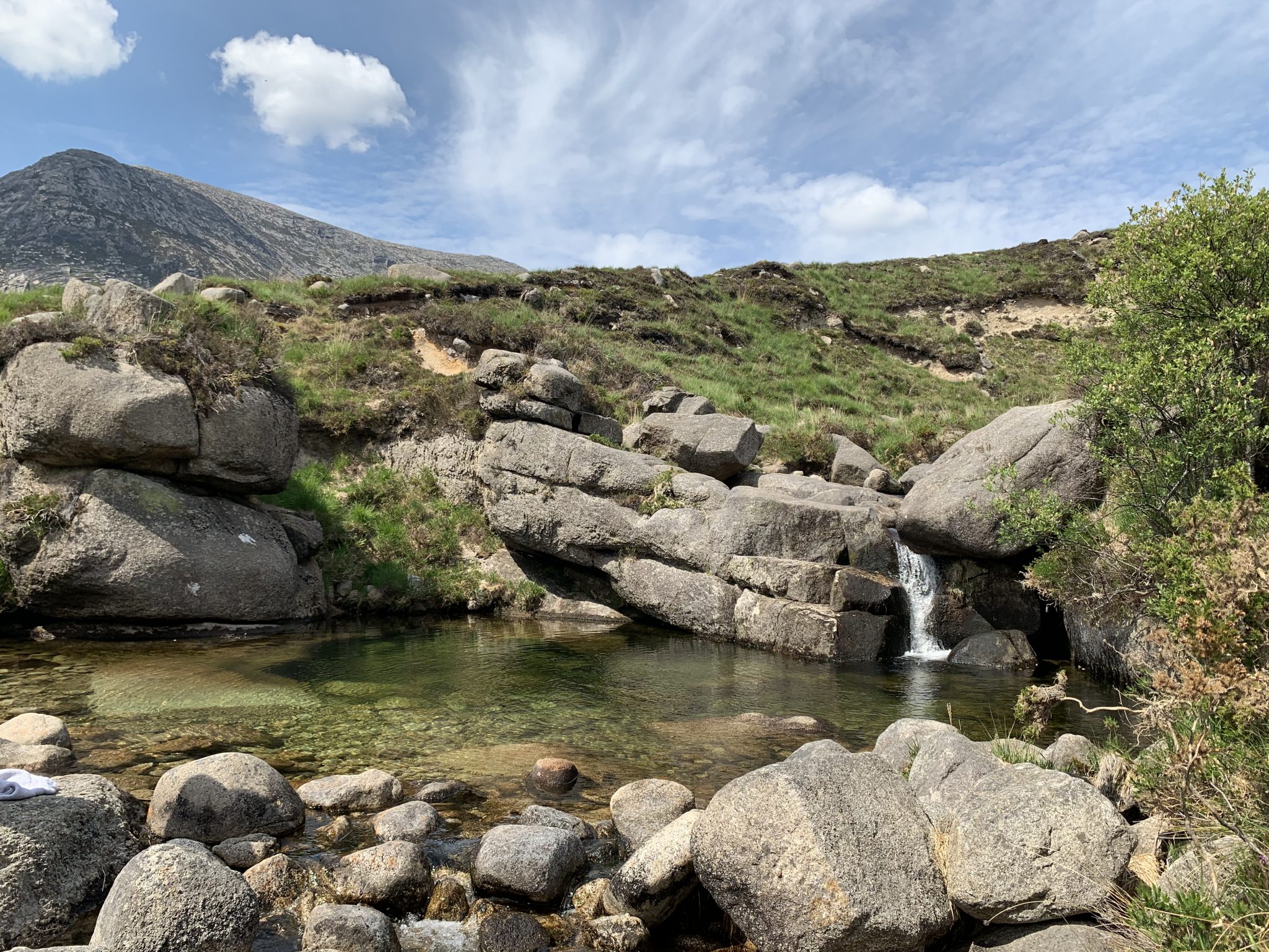 Swimming in the Annalong Valley rock pools - Trek NI