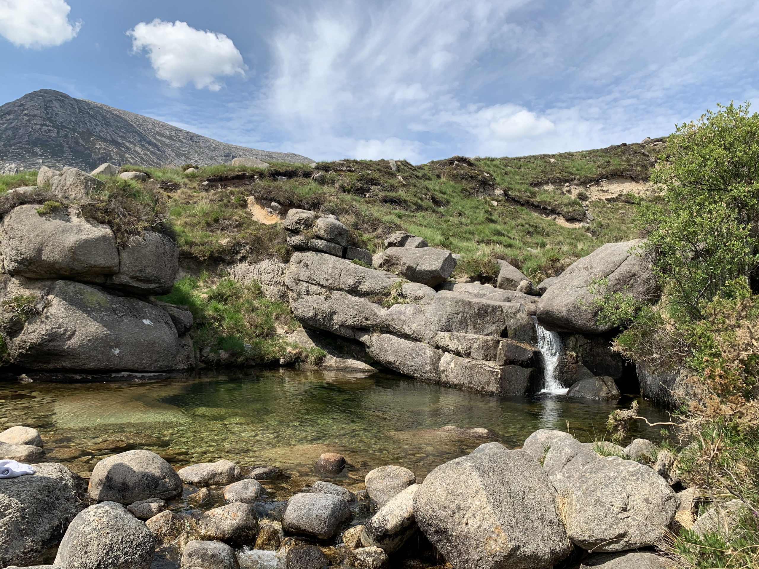 Swimming in the Annalong Valley rock pools - Trek NI